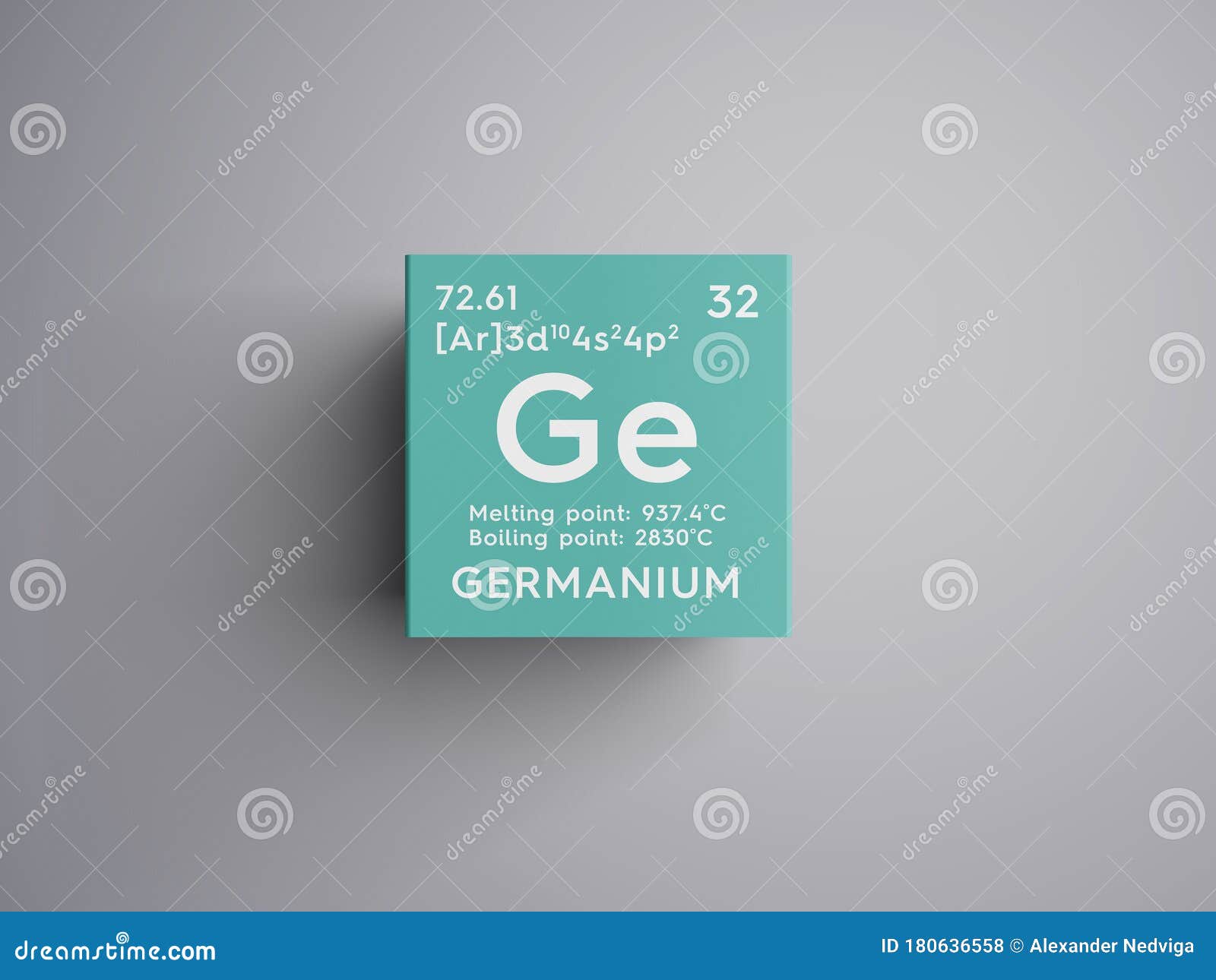 Germanium. Metalloids. Chemical Element of Mendeleev S Periodic Table ...