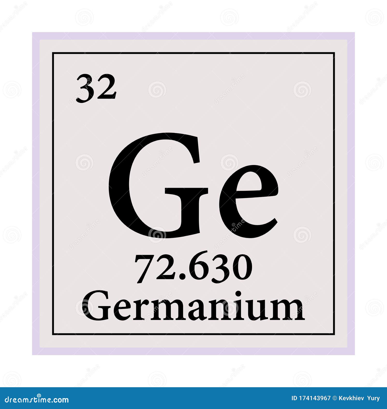 The Metalloid Germanium On The Periodic Table Of Elements. 3d ...