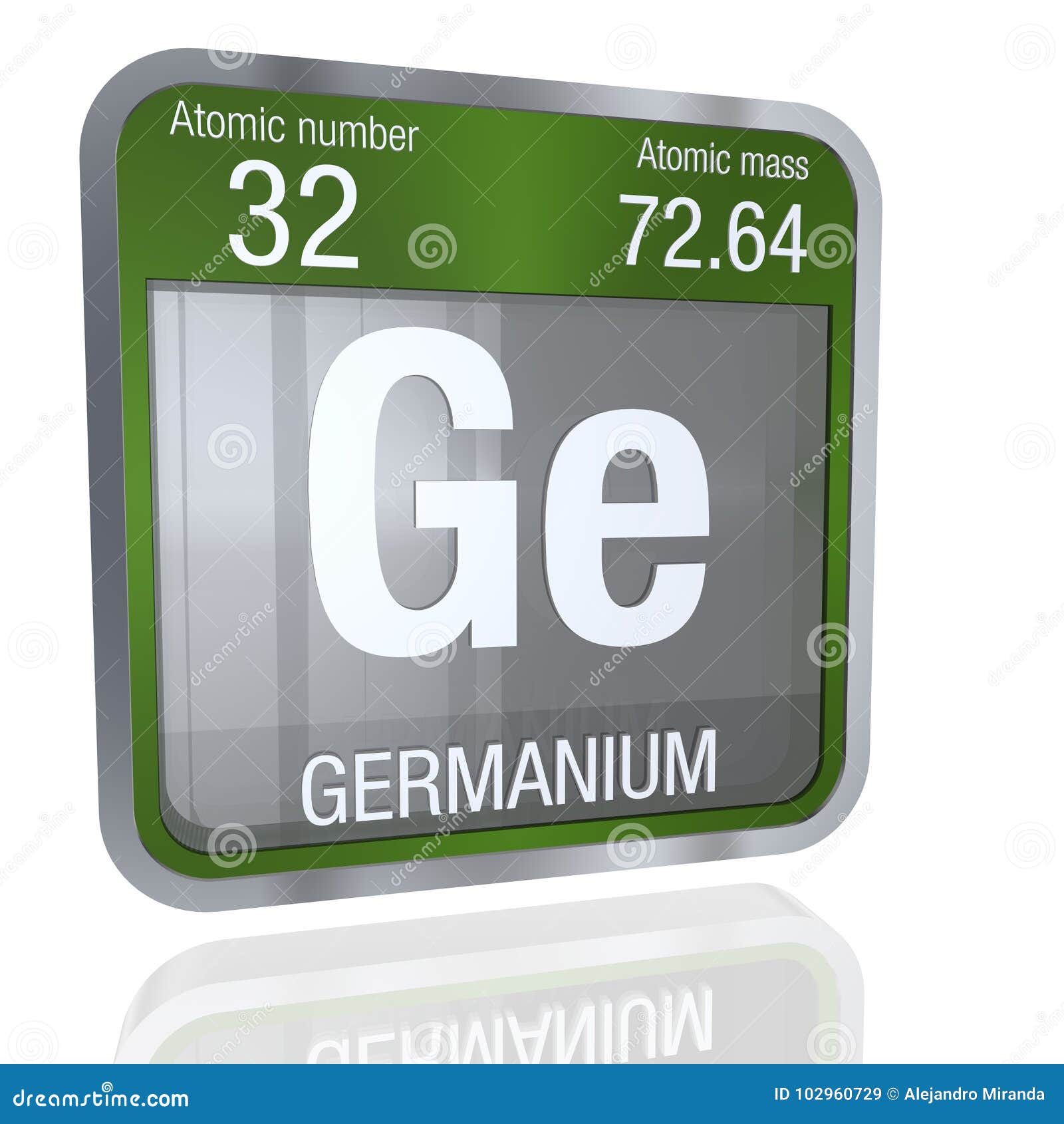 Germanium Symbol. Chemical Element Of The Periodic Table. Vector Stock ...