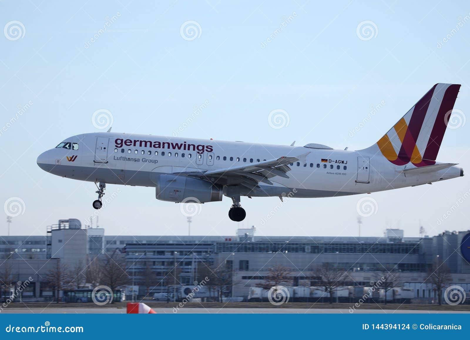 Germanwings Plane Approaching the Airport Editorial Stock Image - Image ...