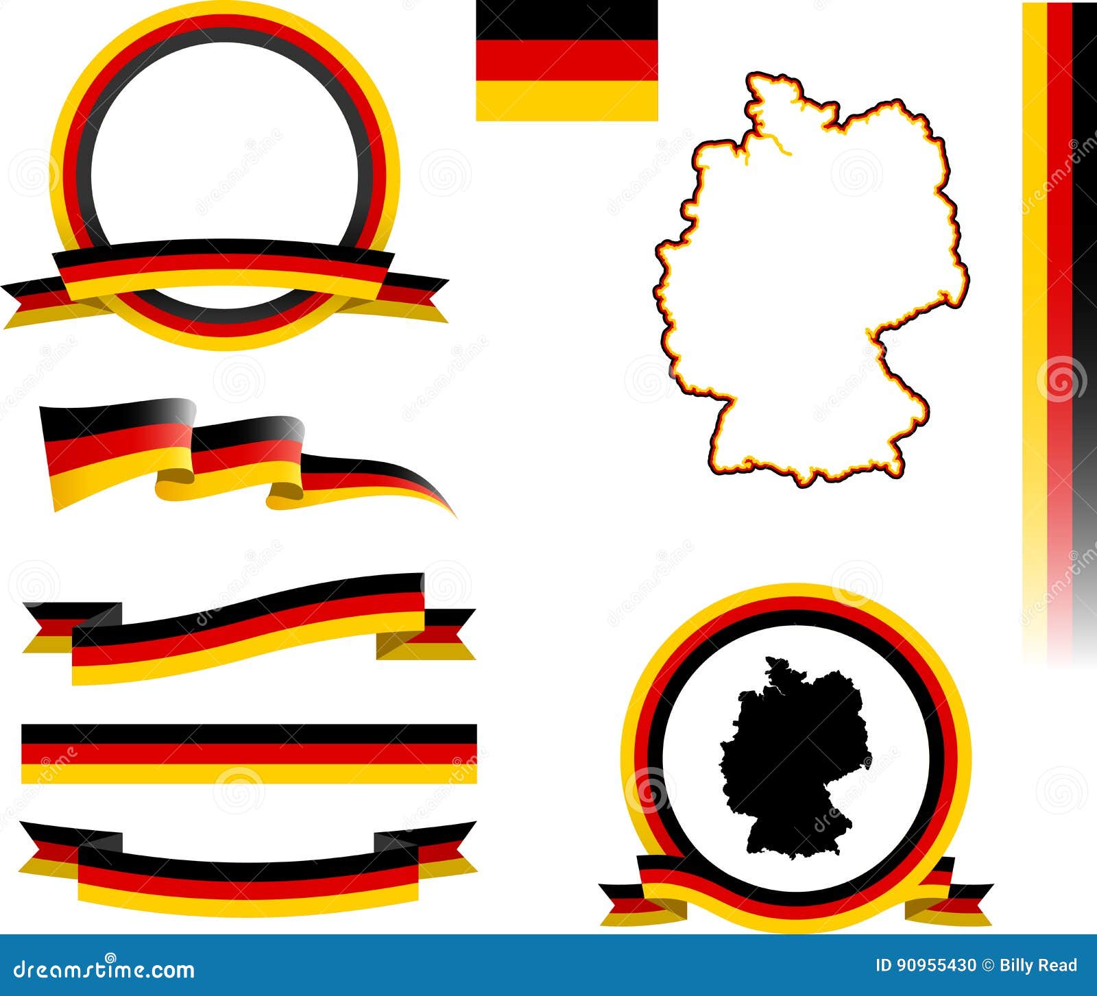 Germany Banner Set. stock vector. Illustration of graphic - 90955430