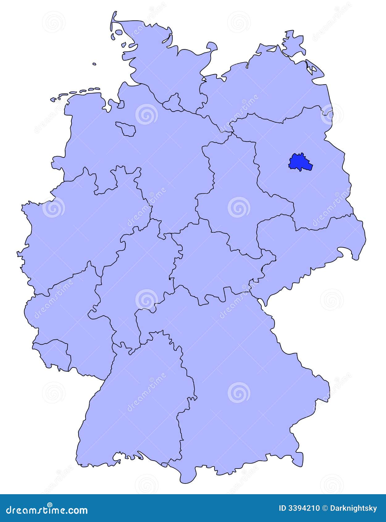 Germany with Berlin stock illustration. Illustration of berlin - 3394210