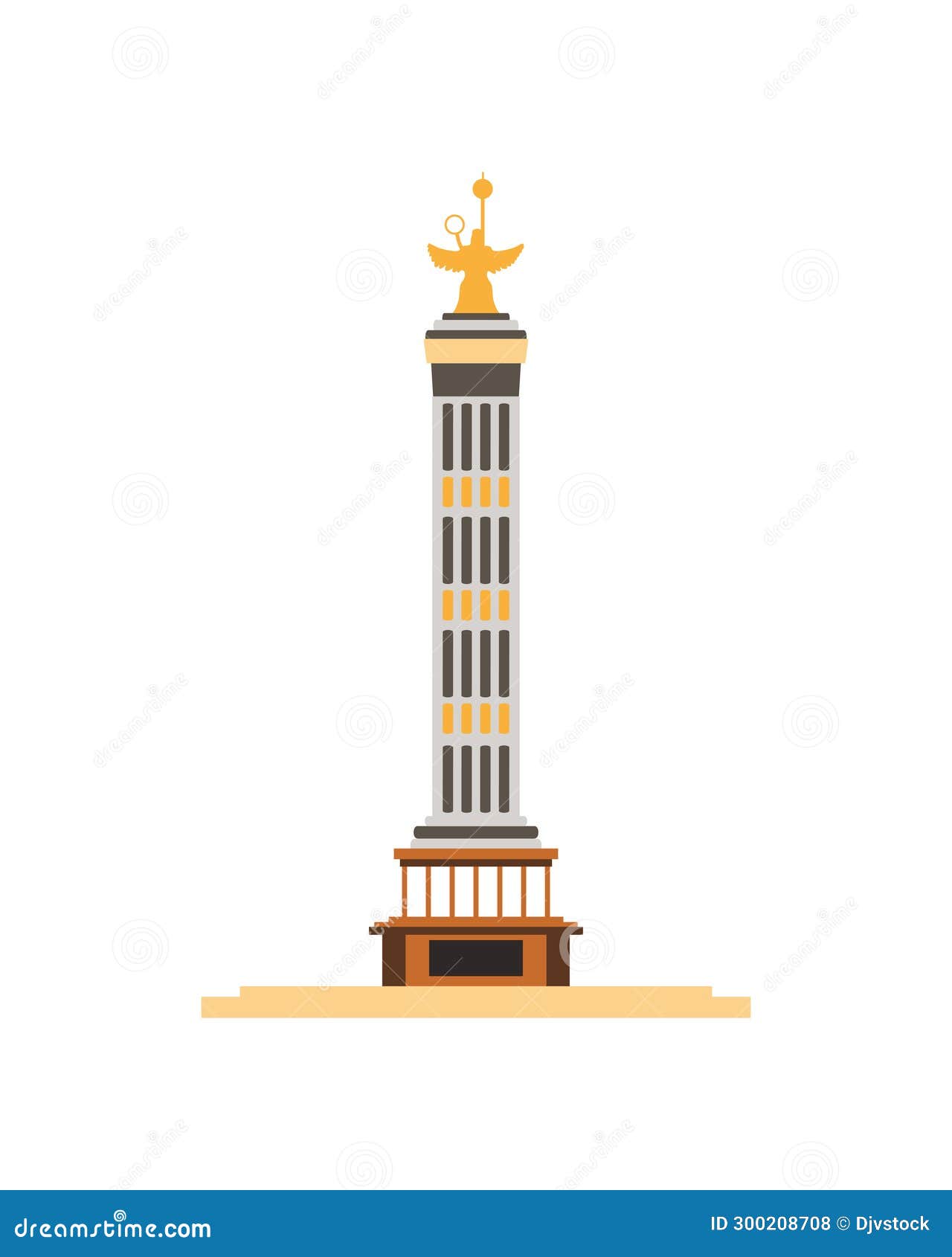 Germany Germany Berlin Victory Column Stock Vector - Illustration of ...