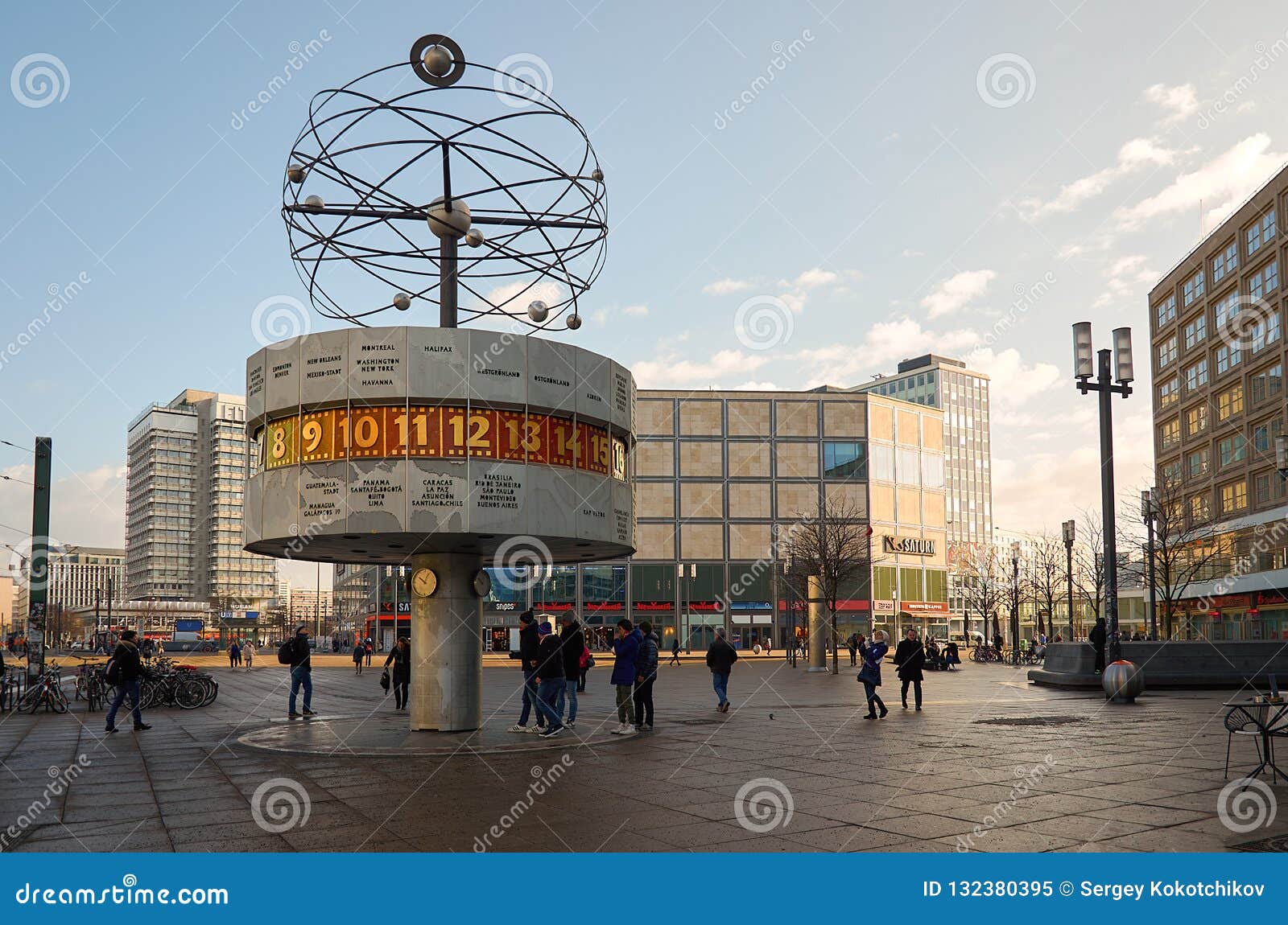 Germany. Berlin World Clock on Alexanderplatz Square. February 16, 2018 ...