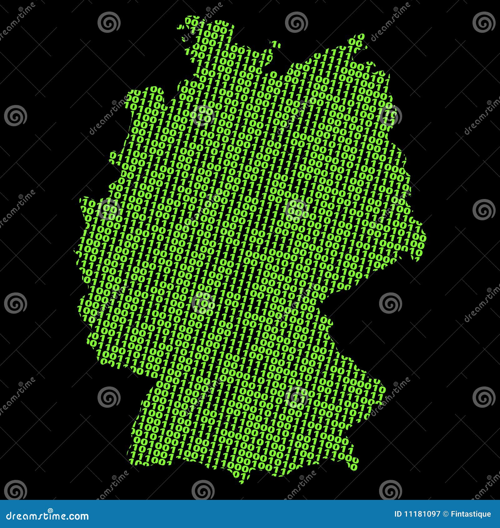 Germany binary map stock vector. Illustration of germany - 11181097