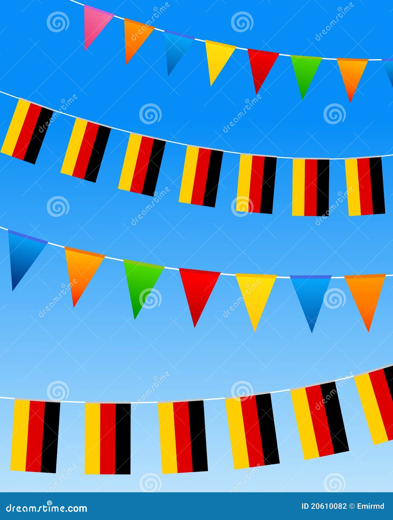 Germany Bunting flags stock illustration. Illustration of decoration ...