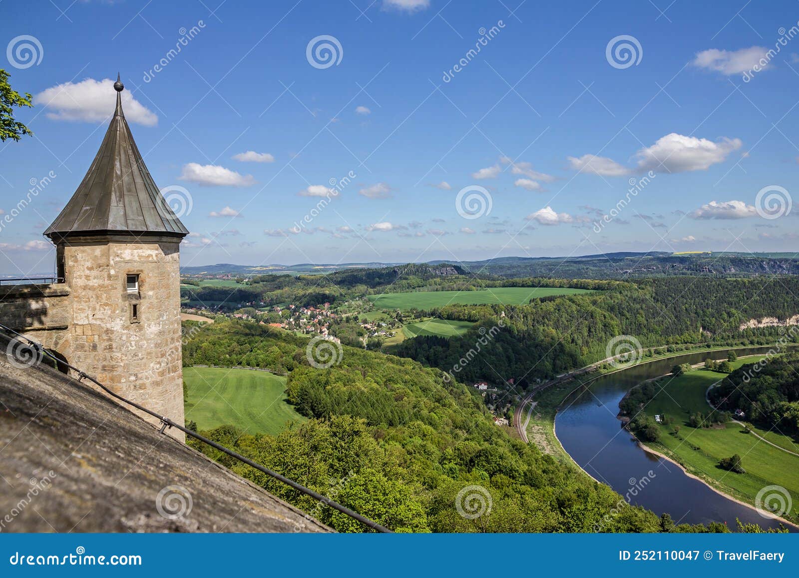 Germany. Castle Koenigstein. Saxon Switzerland Stock Image - Image of ...