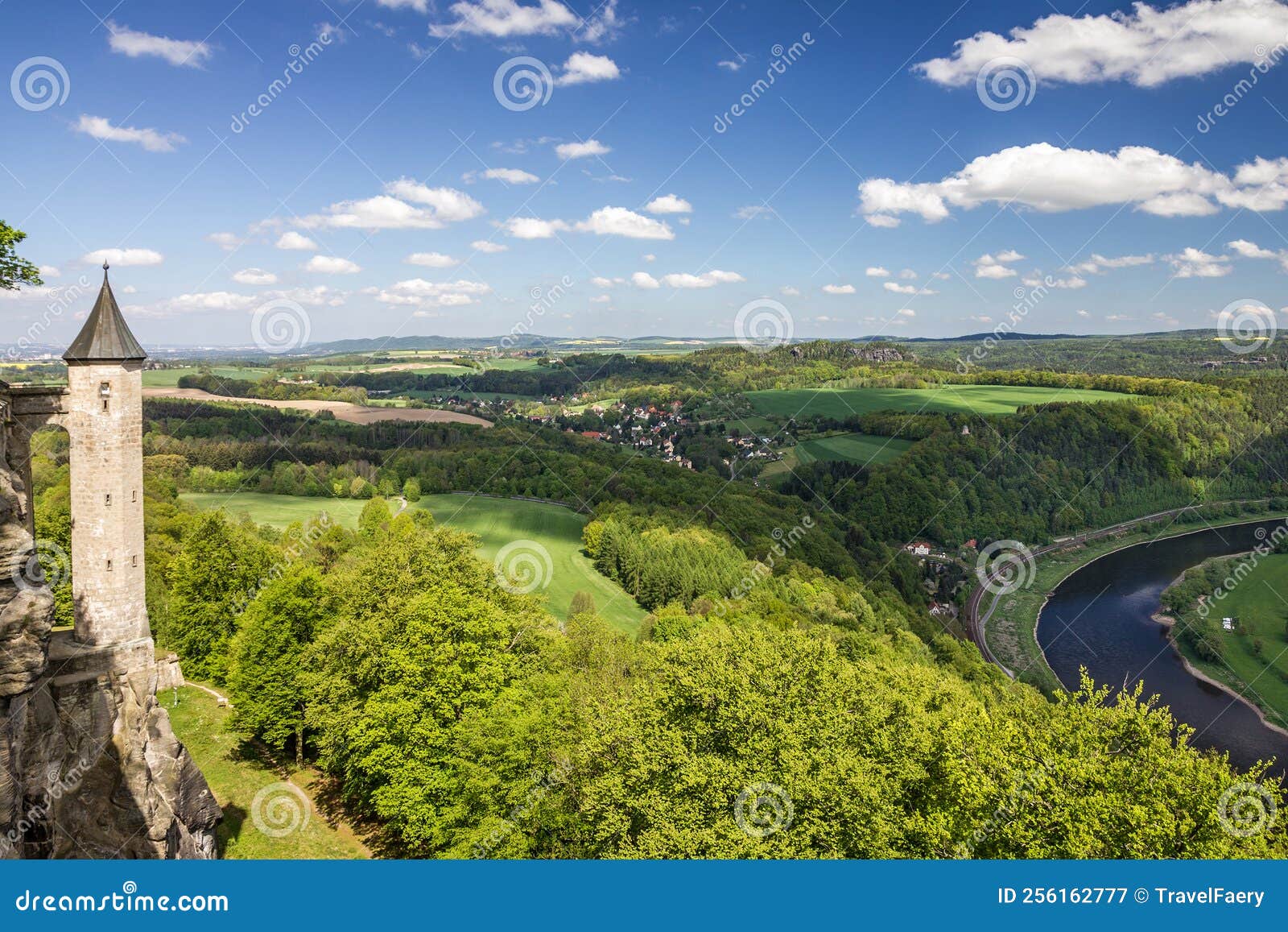 Germany. Castle Koenigstein. Saxon Switzerland Stock Image - Image of ...