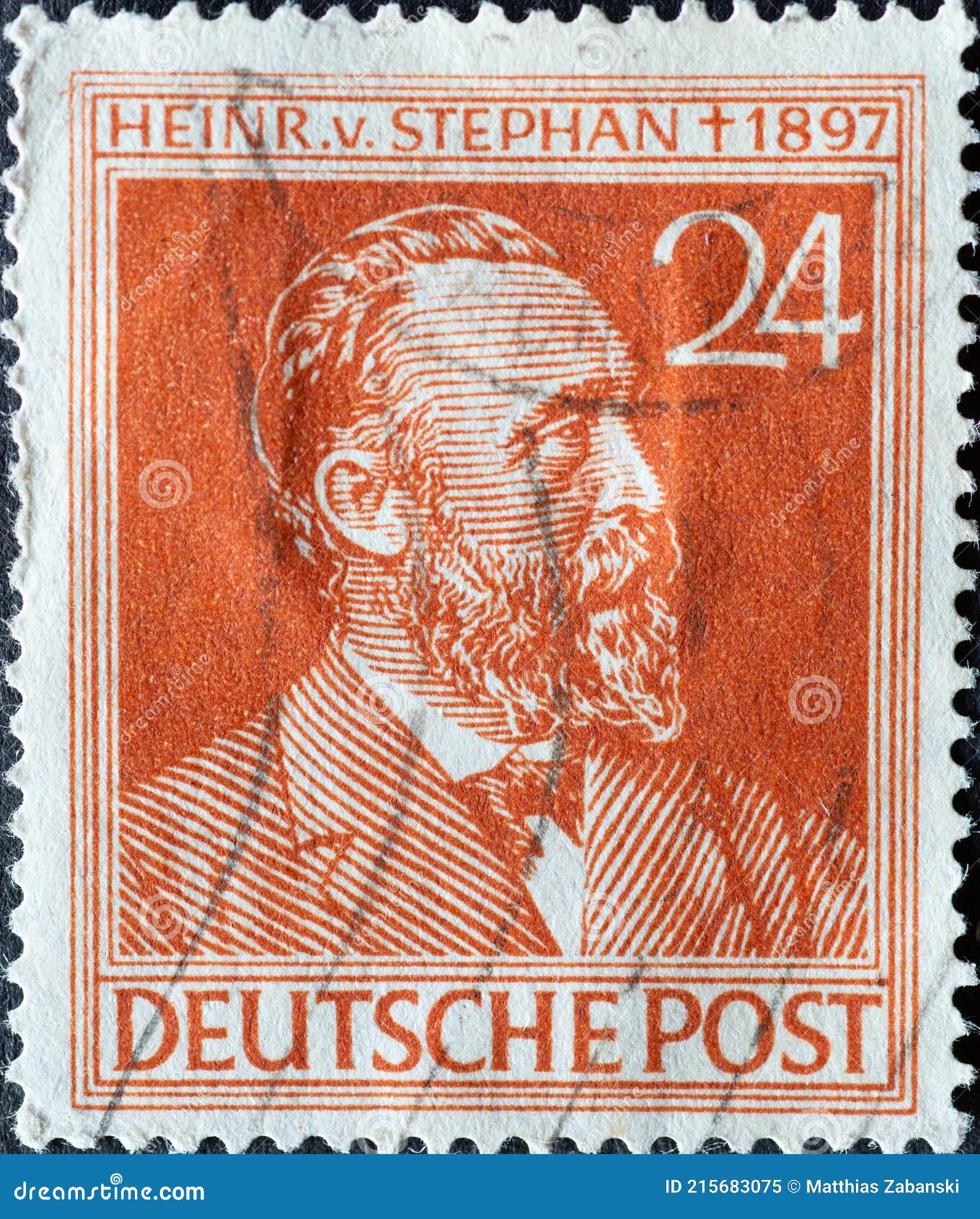 GERMANY - CIRCA 1947: a Postage Stamp from Germany, Showing a Portrait ...