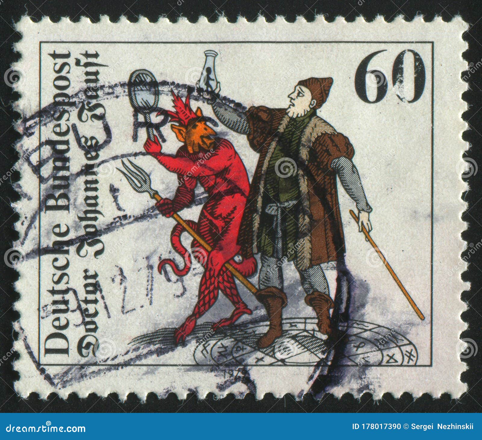 Postage stamp editorial image. Image of graphic, faust - 178017390