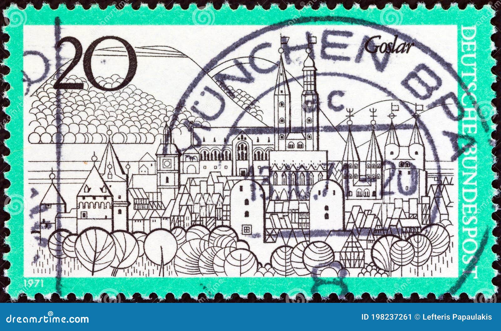 GERMANY - CIRCA 1971: a Stamp Printed in Germany from the `Tourism ...