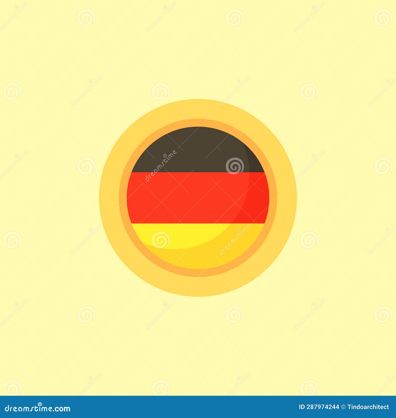 Germany - Circular Flag stock illustration. Illustration of frame ...