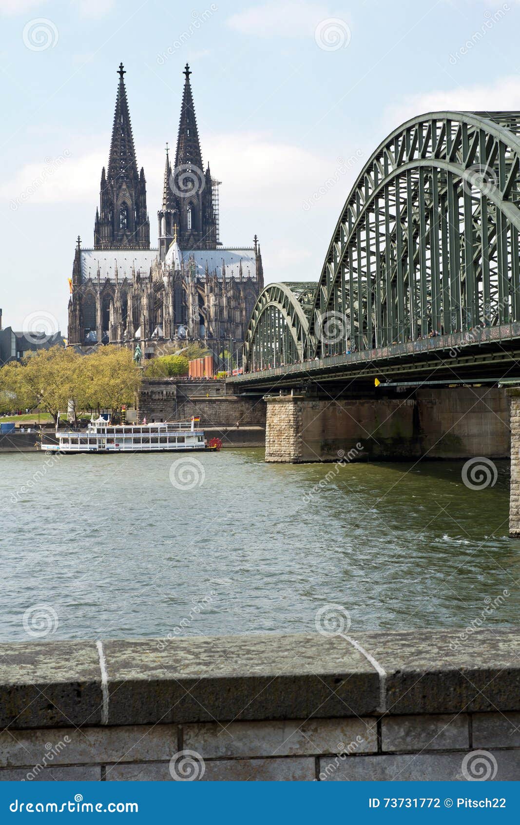 Germany, Cologne, Railway Bridge and Cathedral Editorial Photography ...