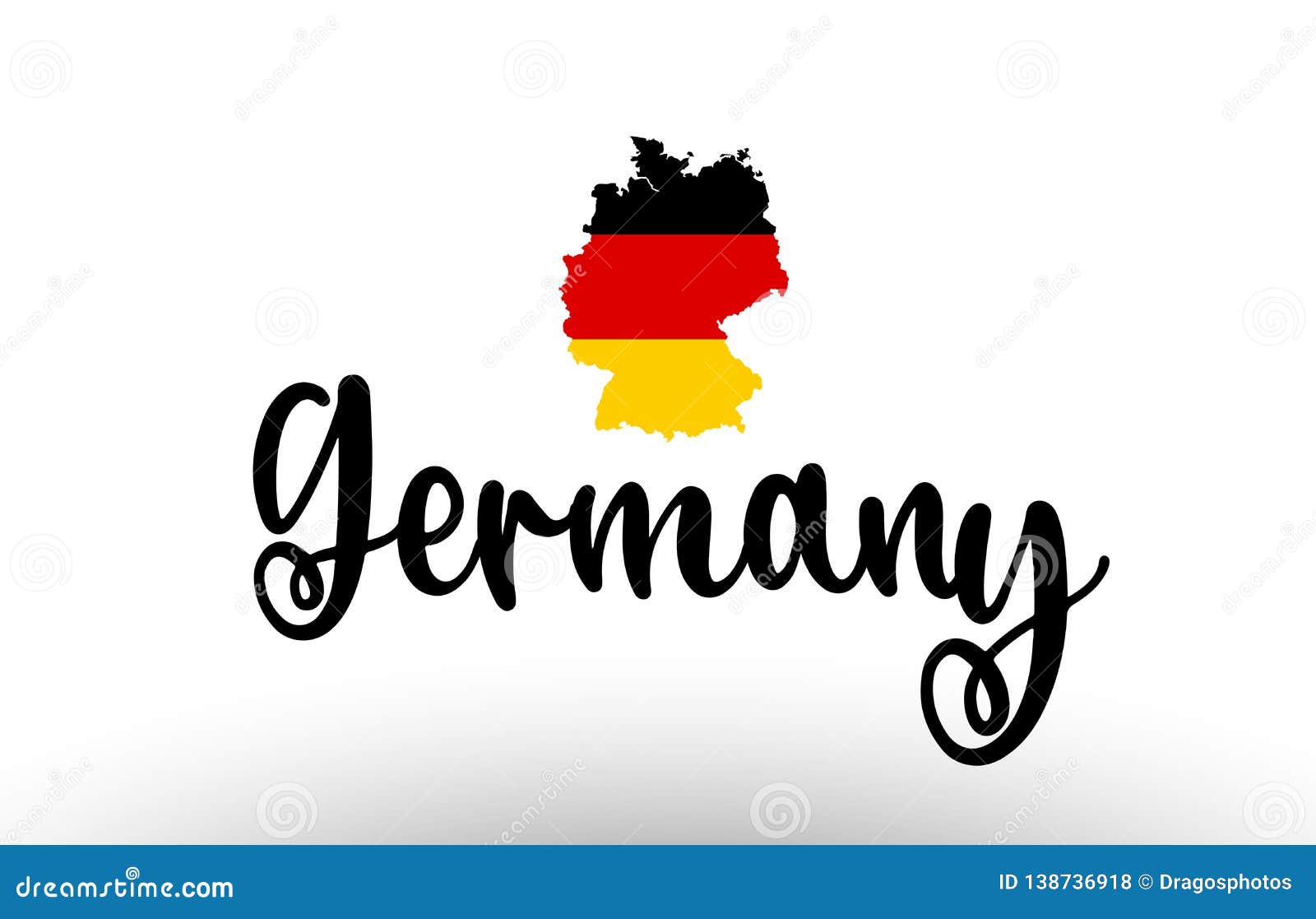 Germany Country Big Text with Flag Inside Map Concept Logo Stock Vector ...