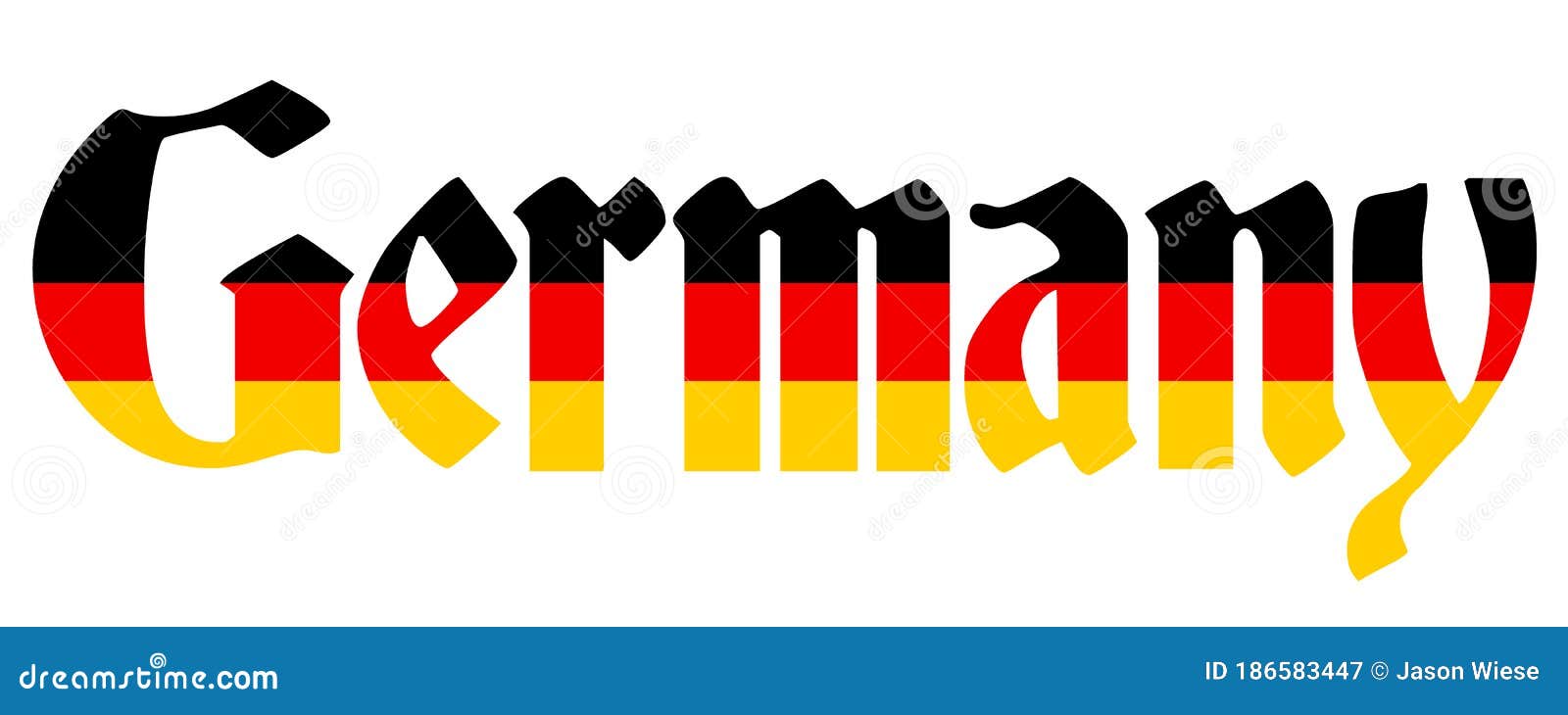 Germany Country Flag Text Illustration Stock Vector - Illustration of ...