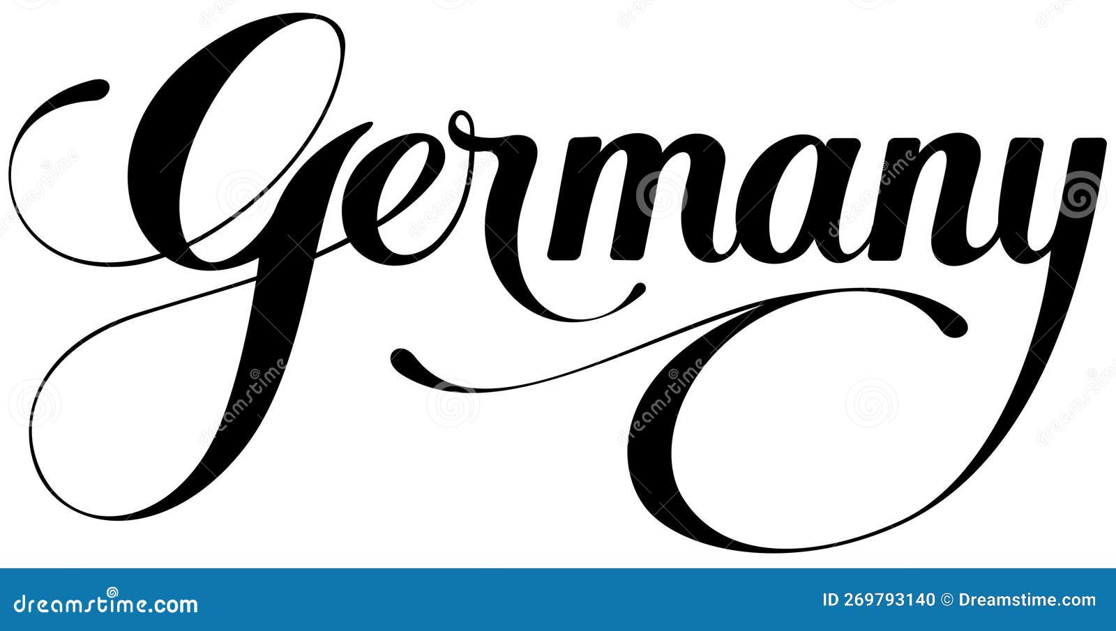 Germany - Custom Calligraphy Text Stock Vector - Illustration of ...