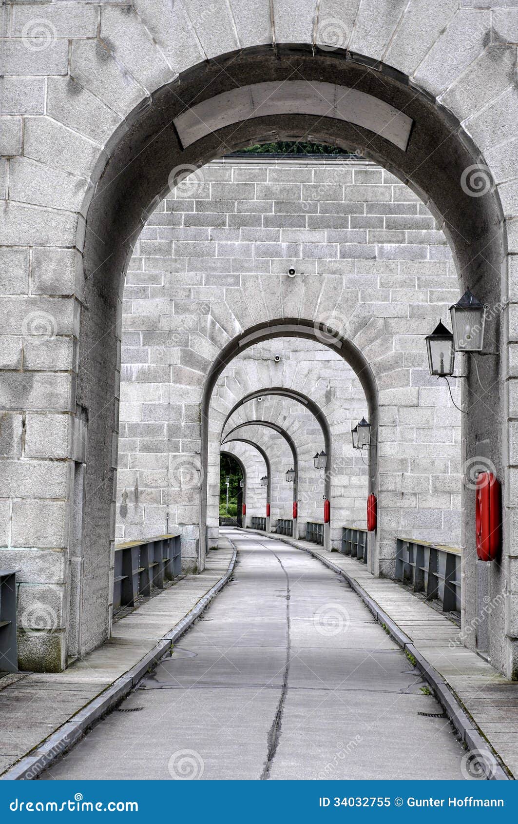 Germany, Dam on Danube River Stock Image - Image of stone, danube: 34032755