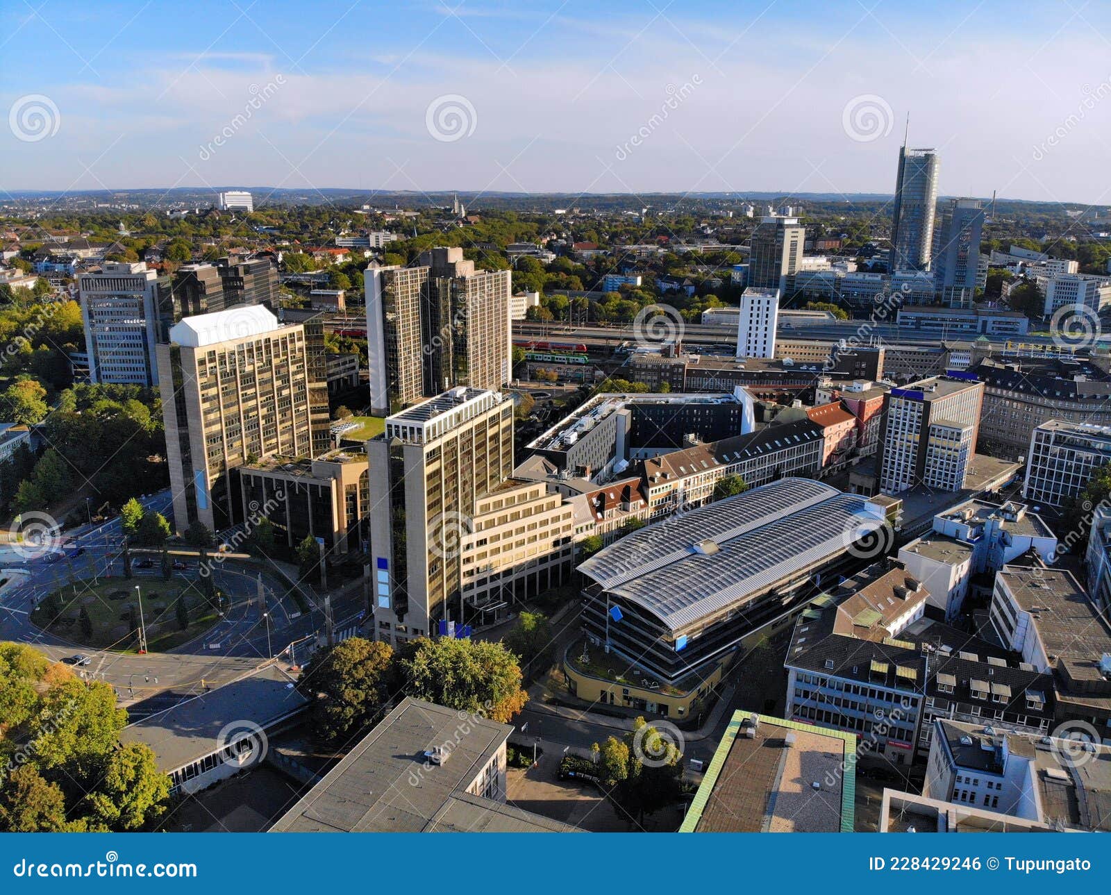 Germany - Downtown Essen City Stock Photo - Image of view, europe ...