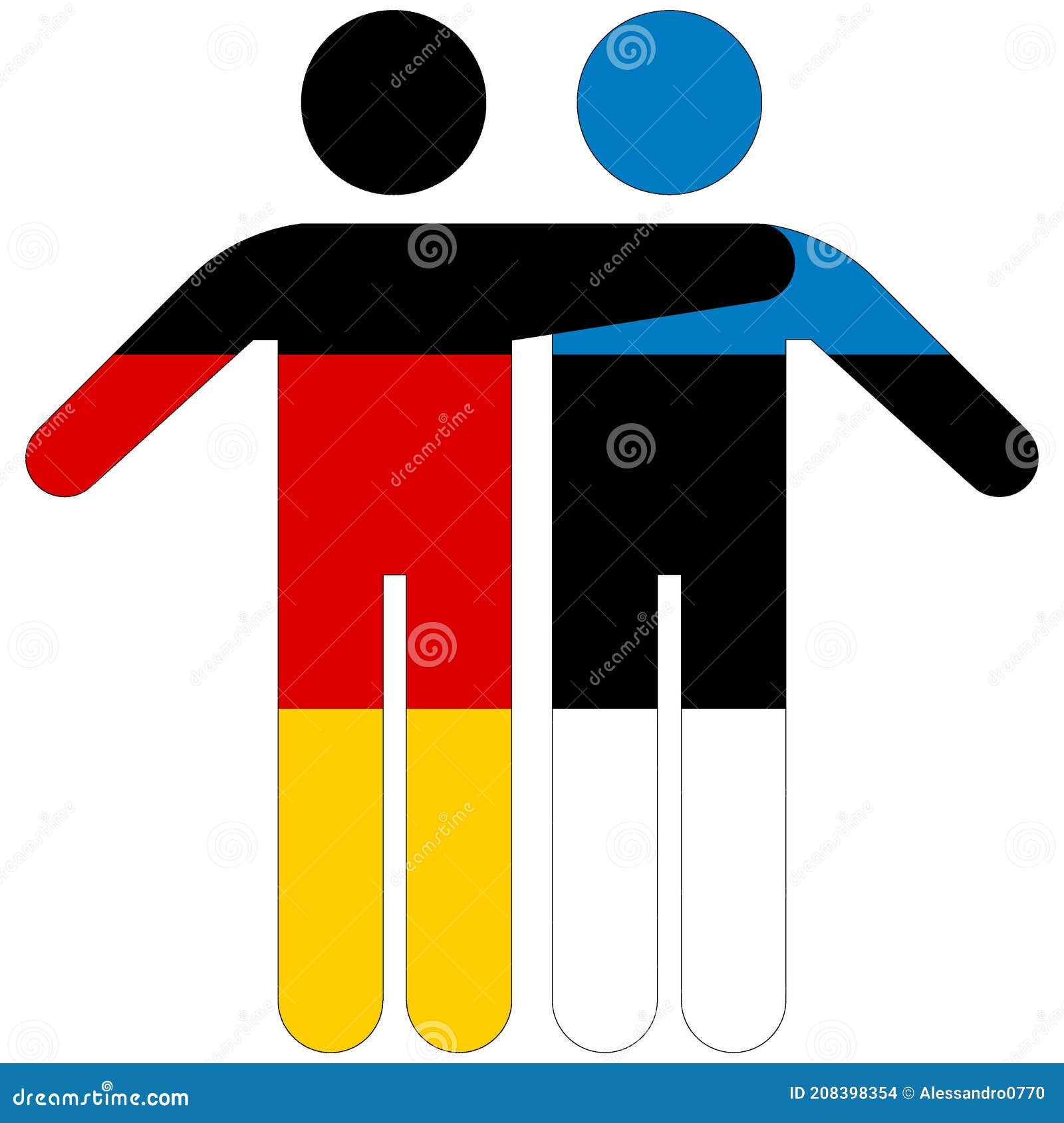 Germany - Estonia Friendship Concept Stock Illustration - Illustration ...