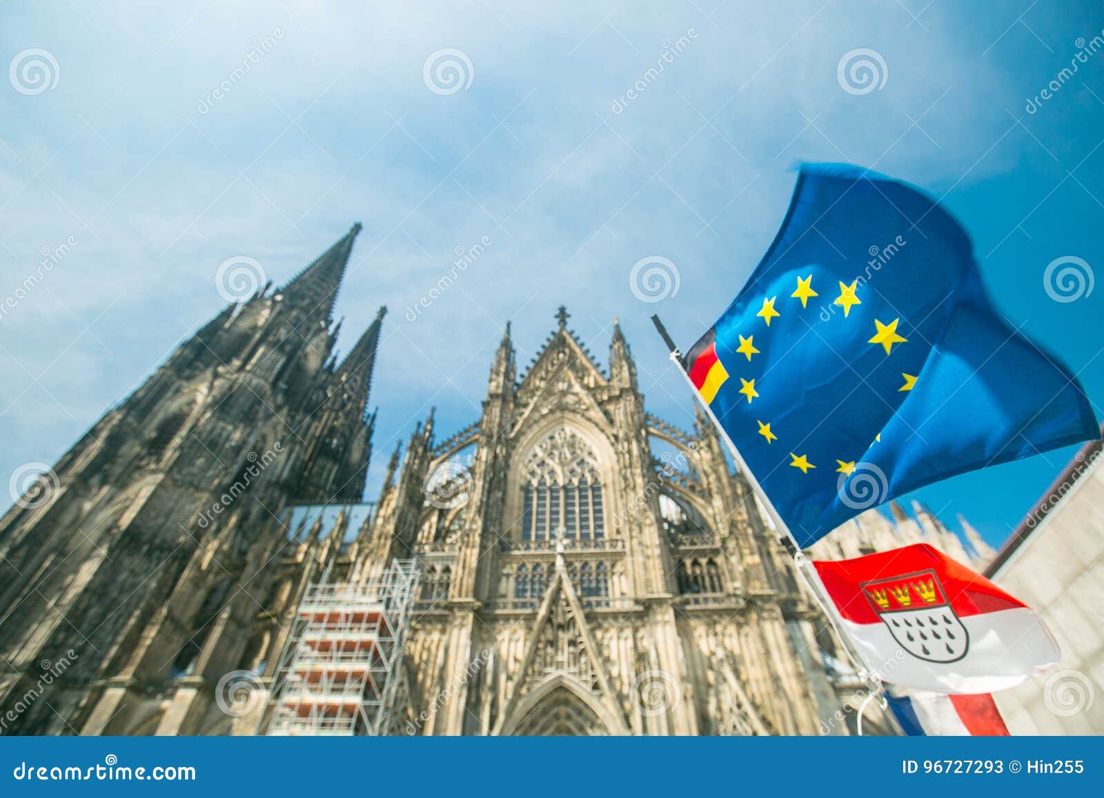 Germany and European flag stock image. Image of dusk - 96727293