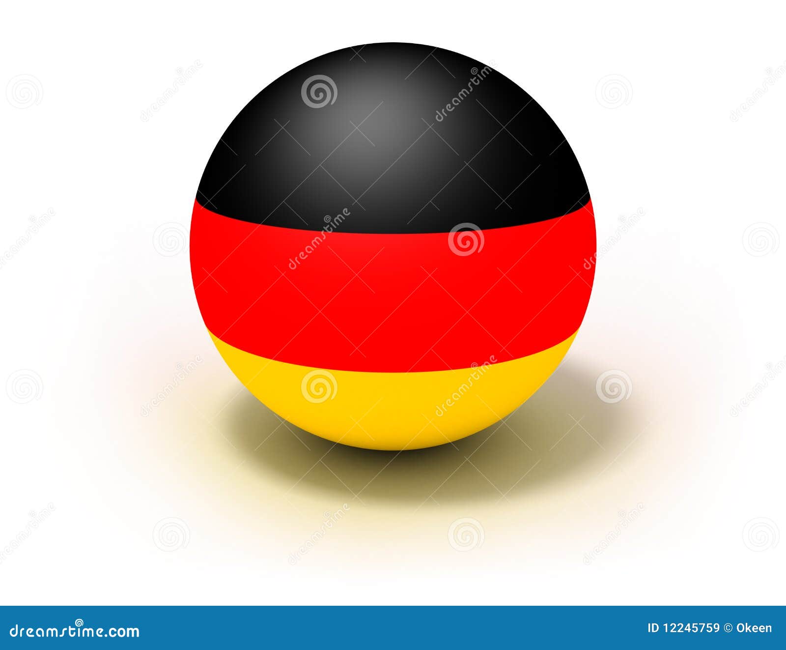 Germany Flag on Ball stock illustration. Illustration of europe - 12245759