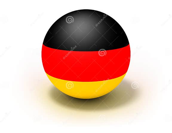 Germany Flag on Ball stock illustration. Illustration of europe - 12245759