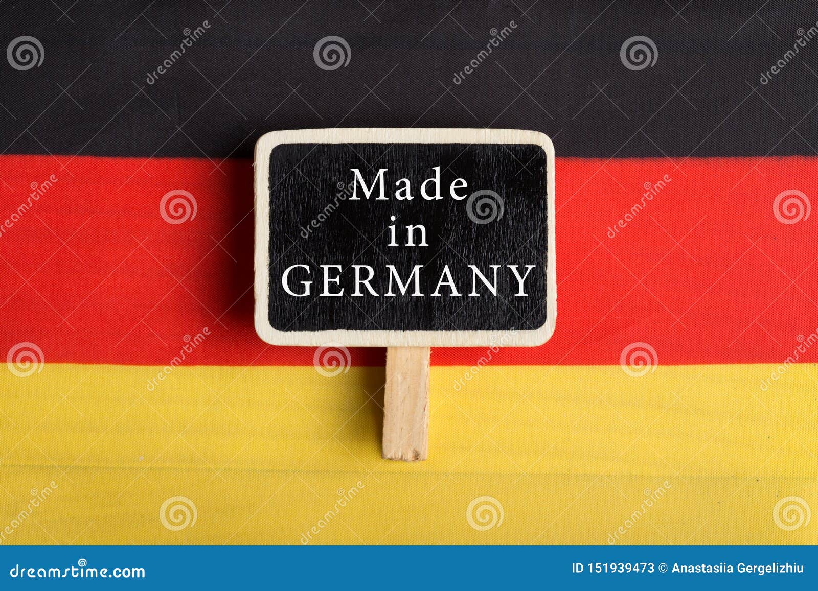 Germany Flag and Blackboard with Text Made in Germany Stock Image ...