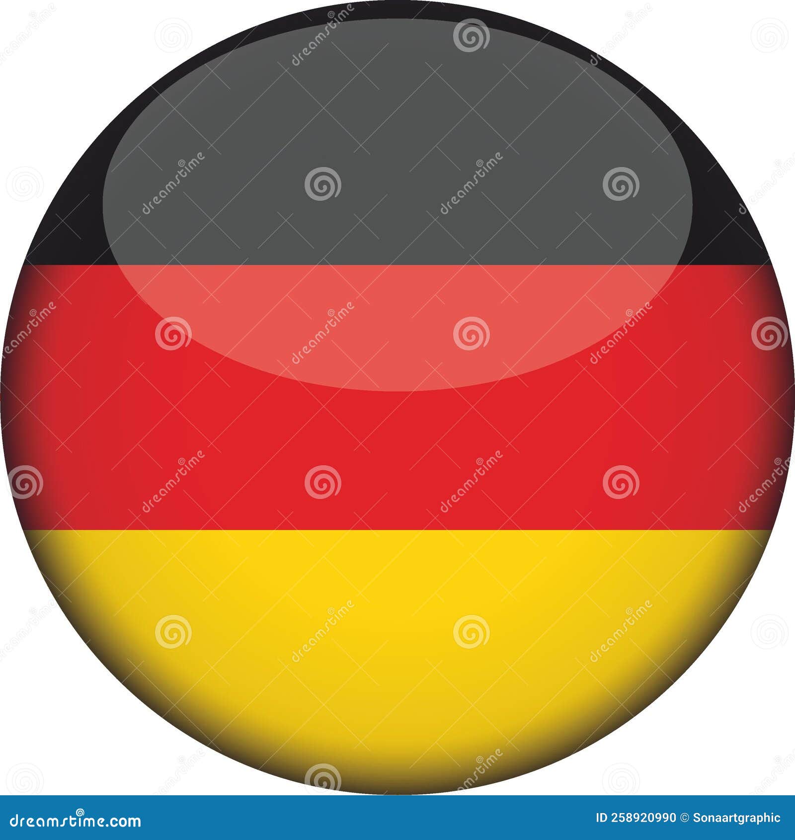 Germany Flag 3d Round Style Vector Stock Vector - Illustration of ...