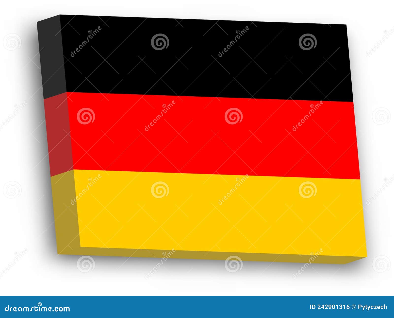 3D vector flag of Germany stock vector. Illustration of isometric ...