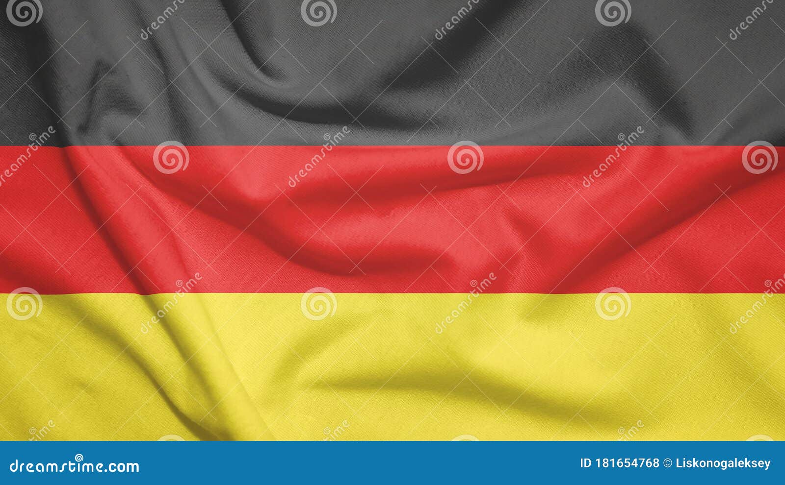 Germany Flag with Fabric Texture Stock Illustration - Illustration of ...