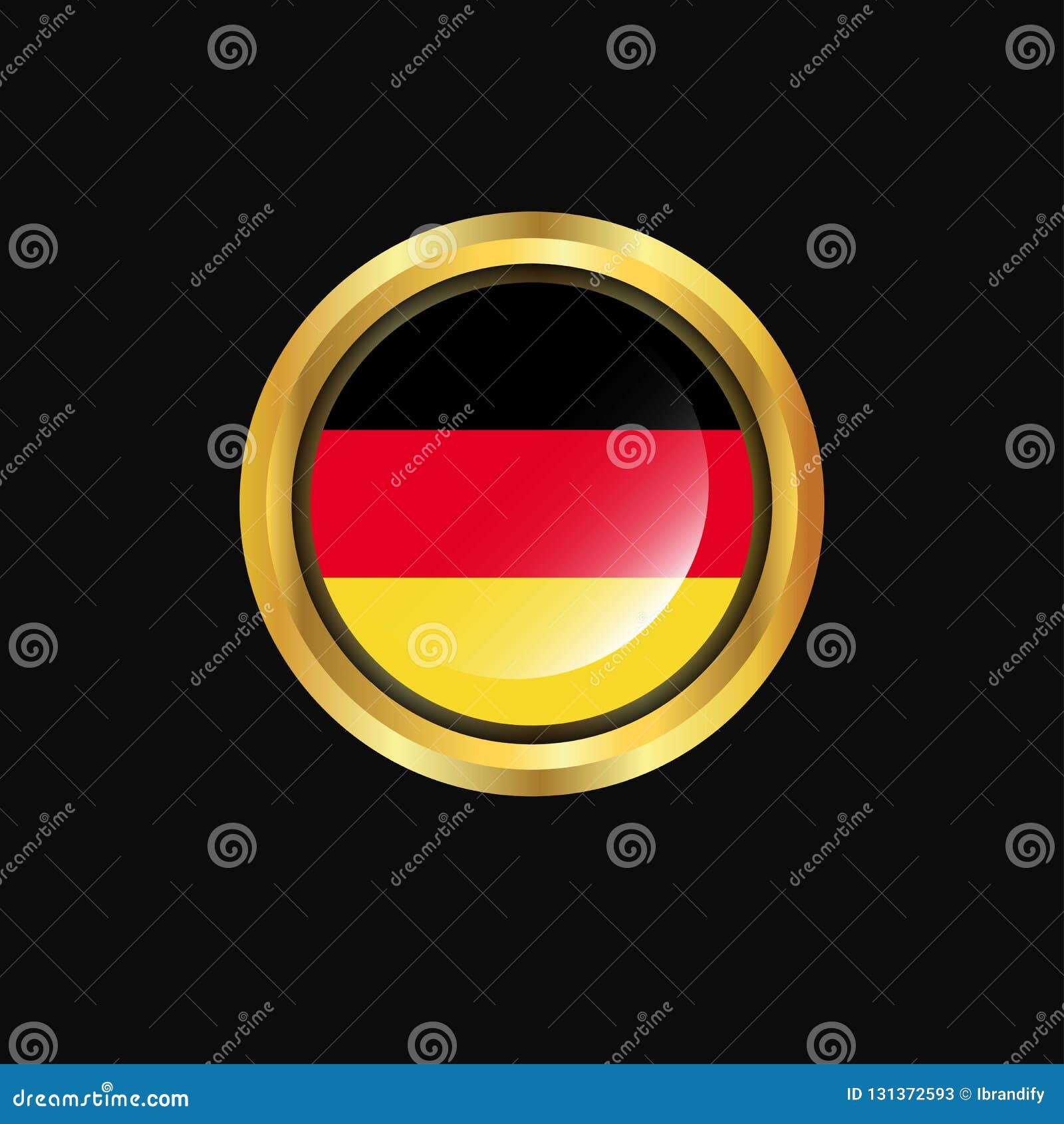 Germany flag Golden button stock vector. Illustration of graphic ...