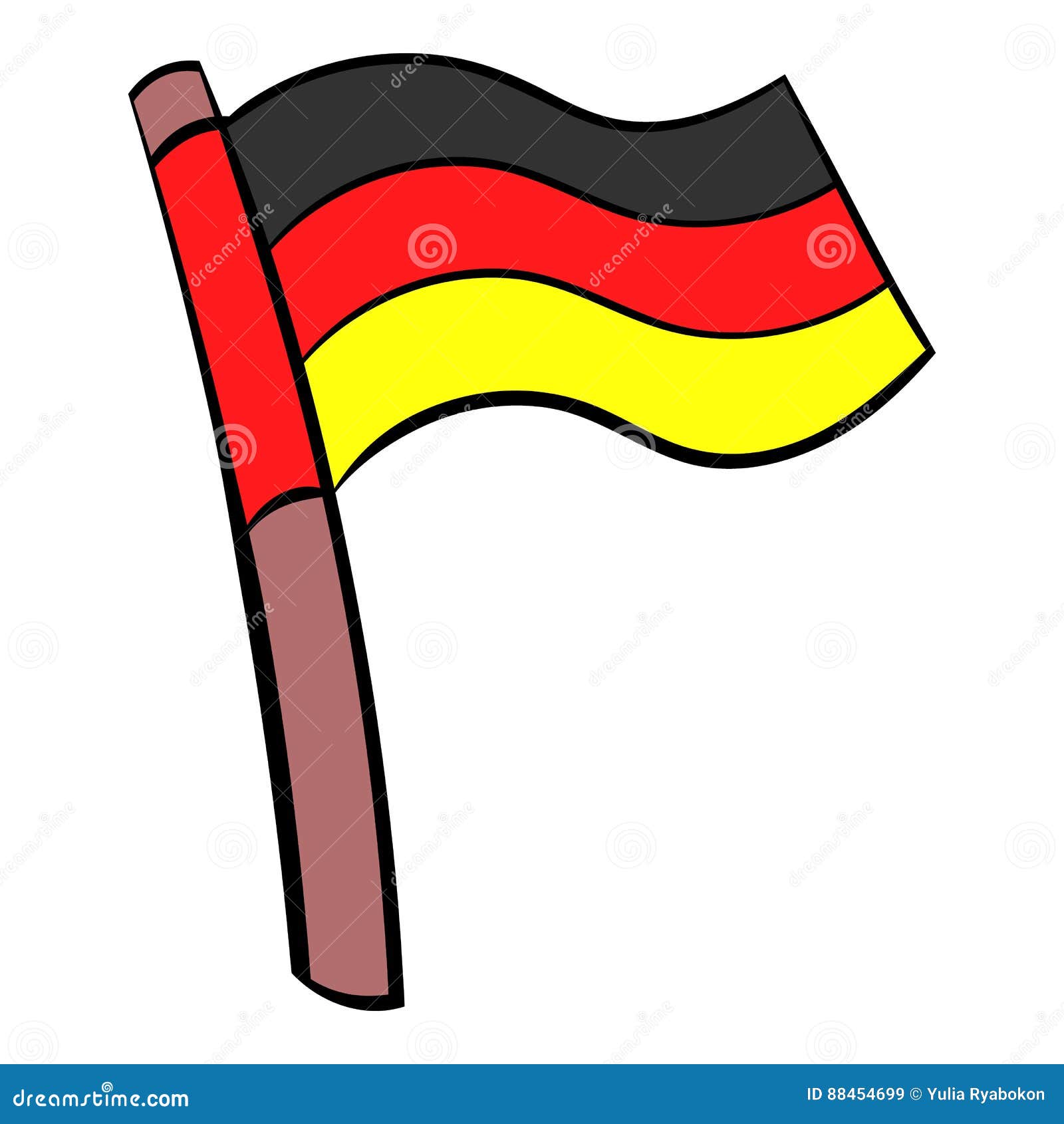 Germany flag icon cartoon stock vector. Illustration of geography ...