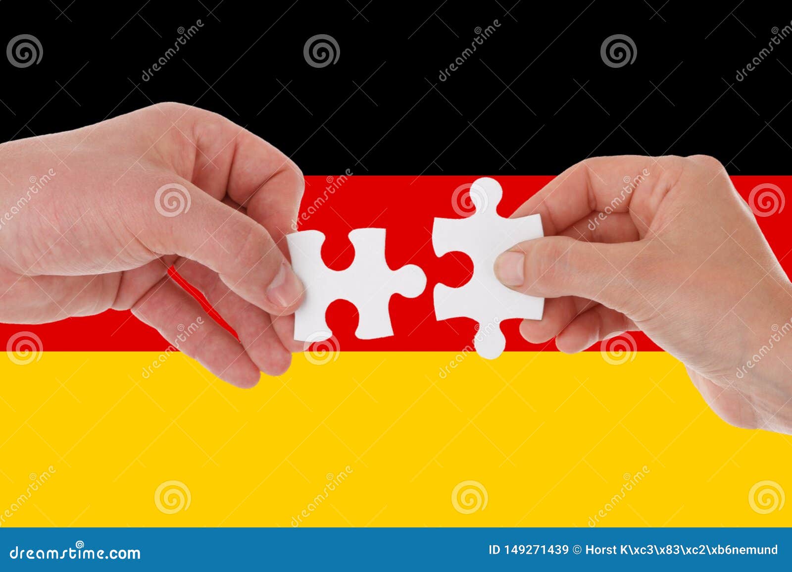Germany Flag, Intergration of a Multicultural Group of Young People ...