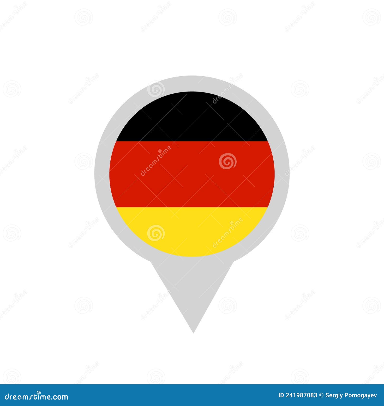 Germany Flag Location Icon. Flat Style Stock Vector - Illustration of ...