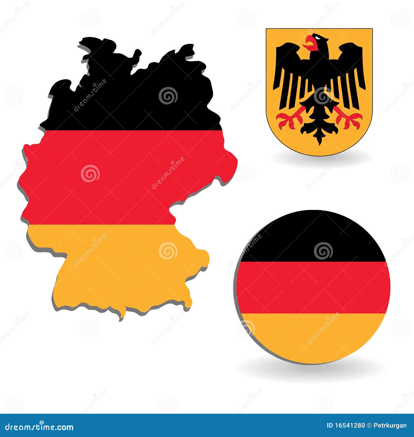 The Germany flag and map stock vector. Illustration of germany - 16541280