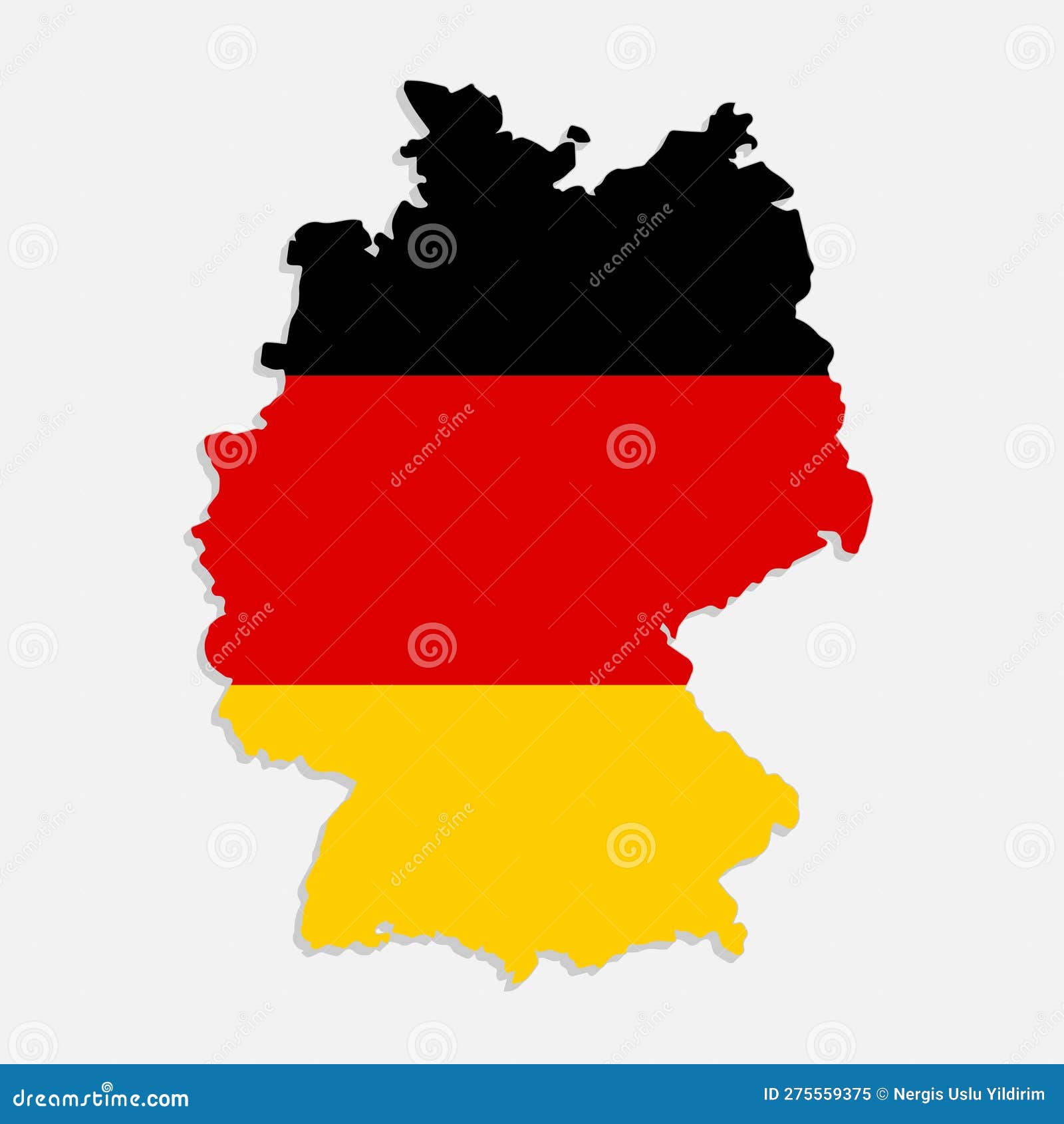 Germany flag map stock vector. Illustration of germany - 275559375