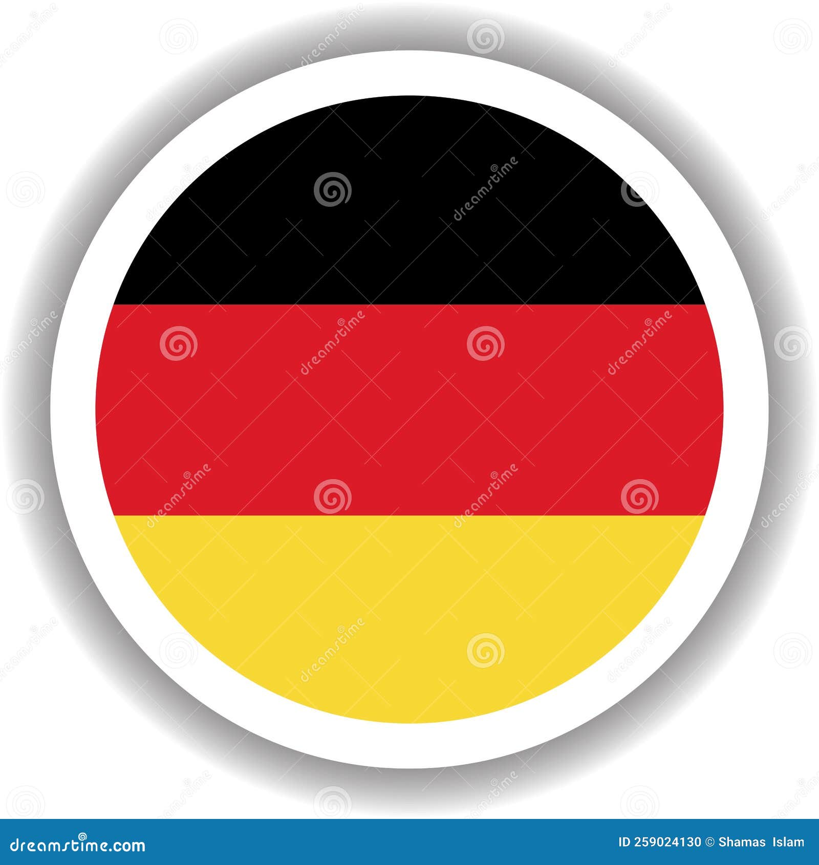 Germany Flag Round Shape Vectors Stock Vector - Illustration of ...