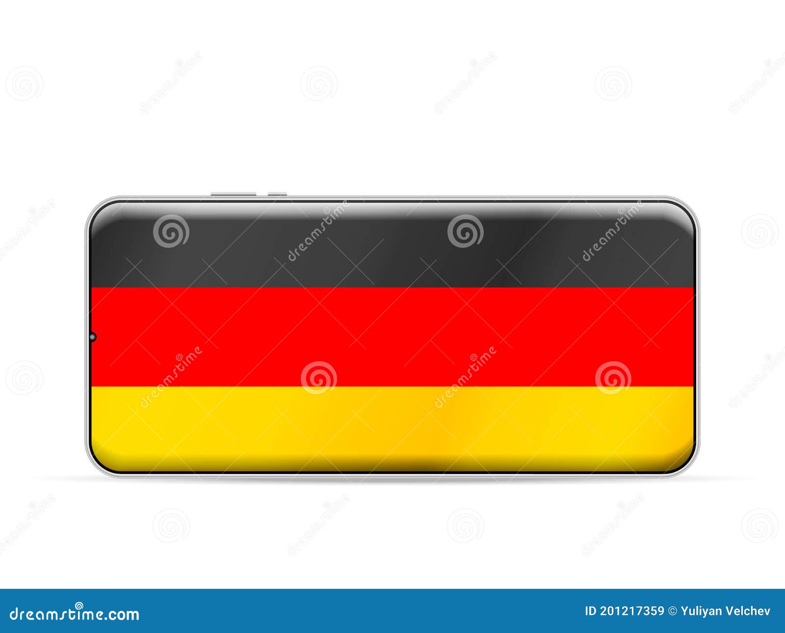 Germany Flag on Smartphone Screen Stock Vector - Illustration of ...