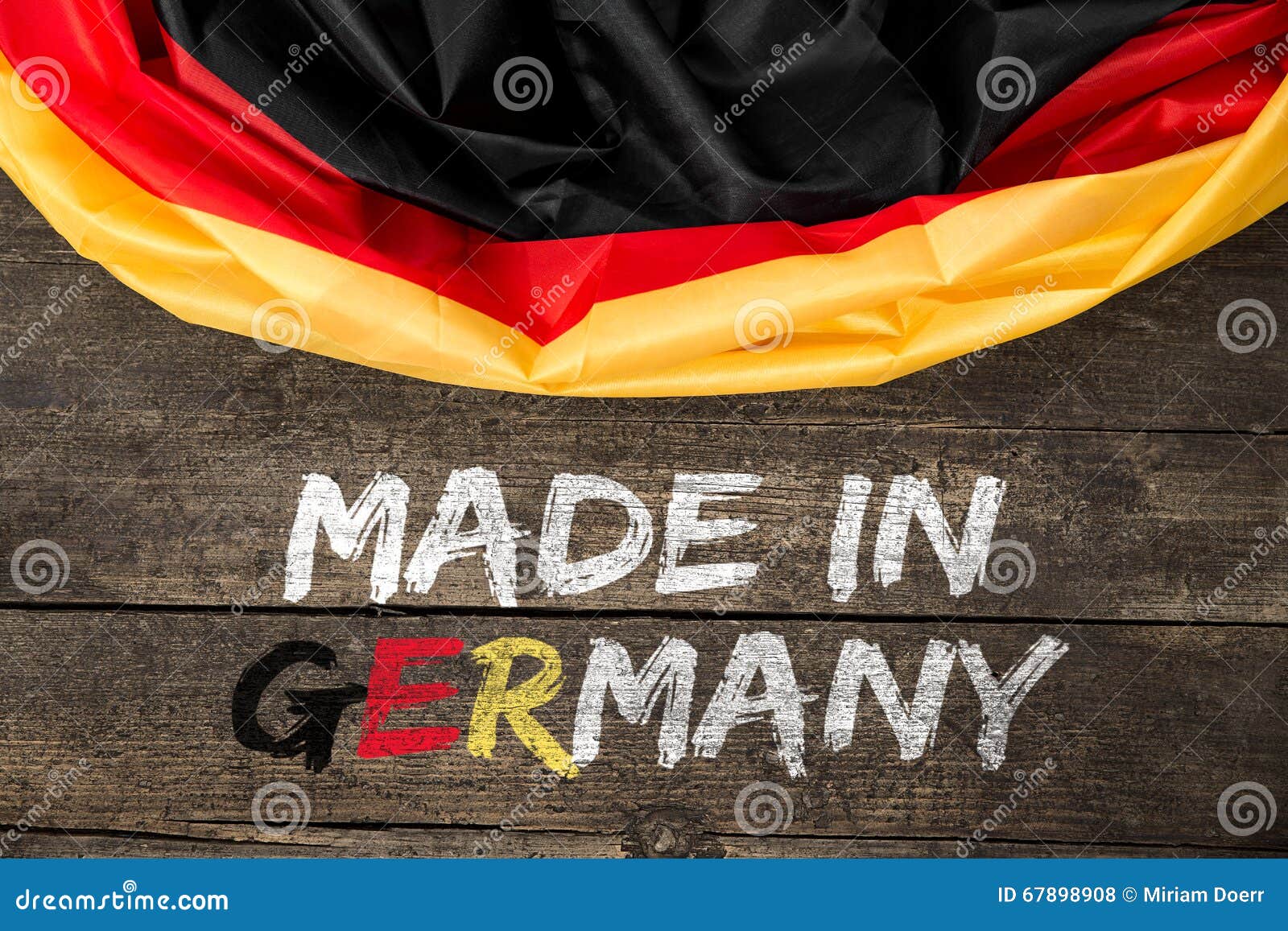 Germany Flag with Text Made in Germany Stock Photo - Image of partner ...