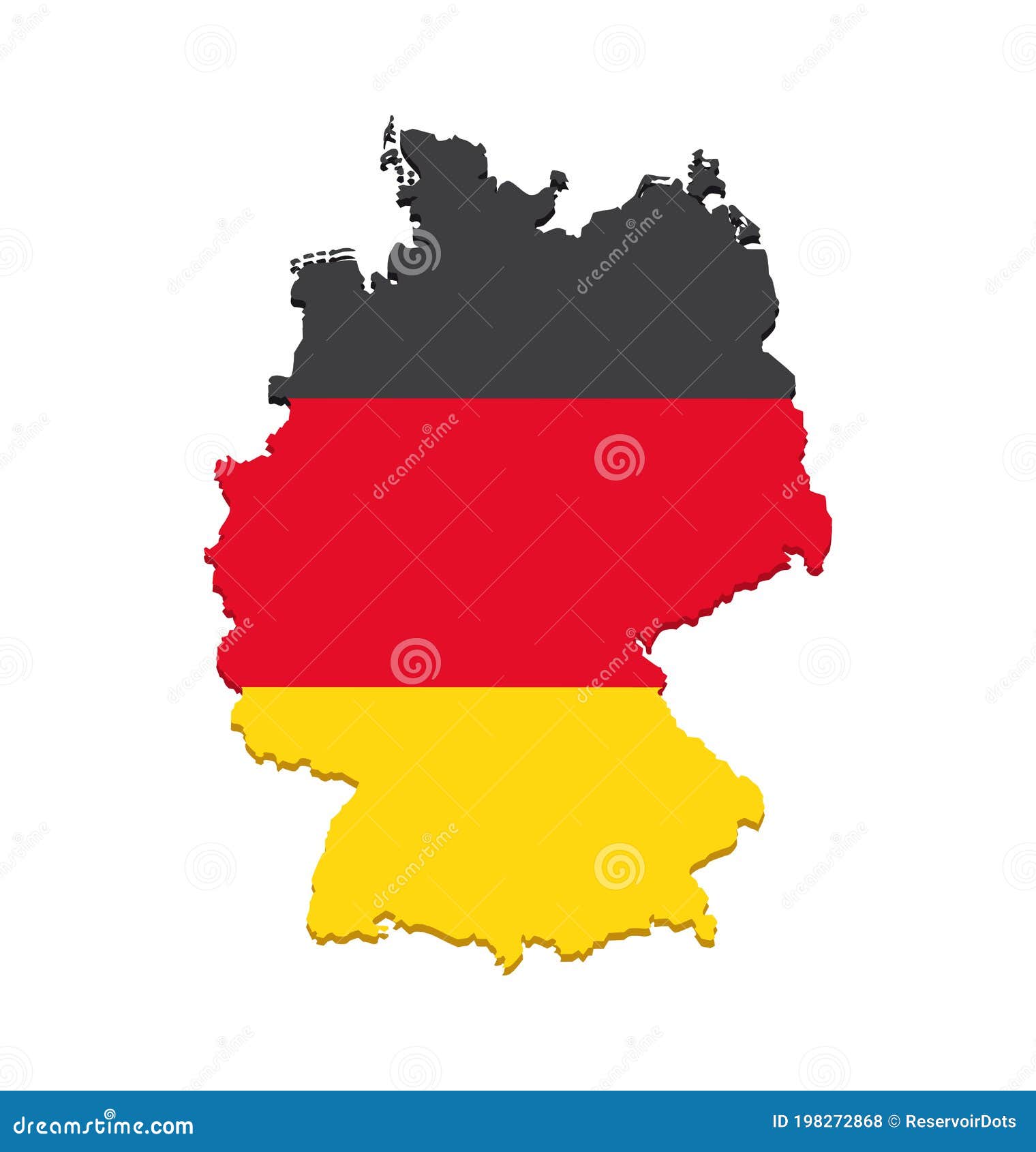 Germany Flag Map stock vector. Illustration of symbol - 198272868