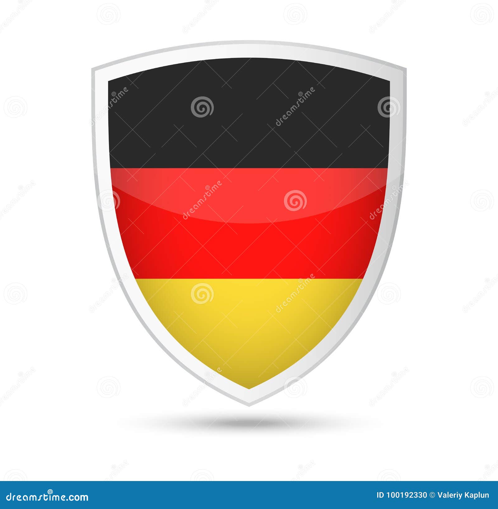 Germany Flag Vector Shield Icon Stock Illustration - Illustration of ...