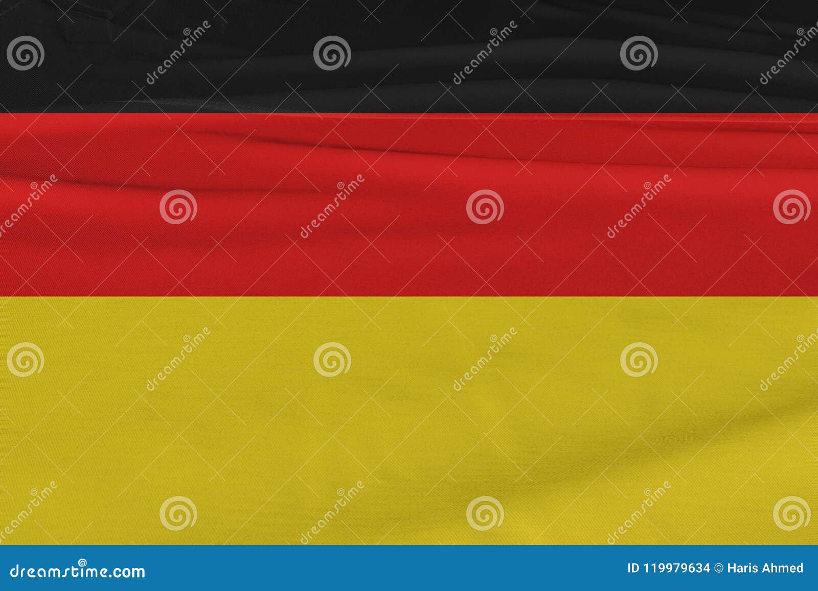 Germany Flag Waving, 3D Realistic Germany Flag Rendered Stock Photo ...