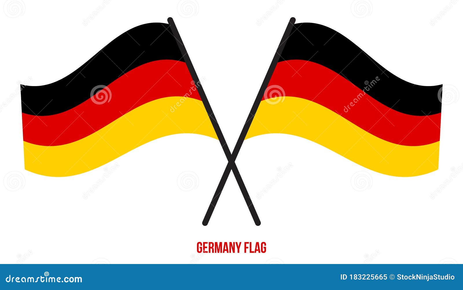 Germany Flag Waving Vector Illustration on White Background. Germany ...