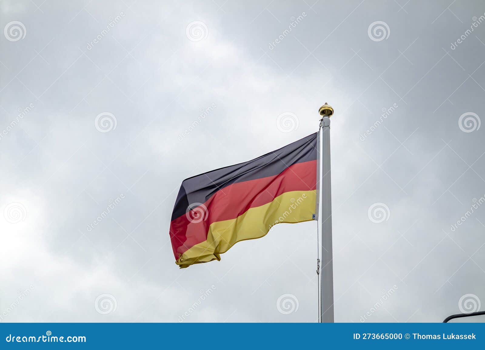 Germany Flag Waving in the Wind - Clouds Stock Photo - Image of berlin ...