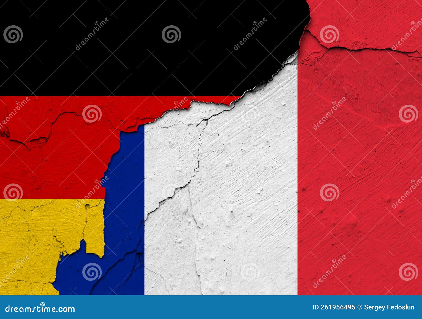 Germany and France Flags. International Relations Stock Image - Image ...