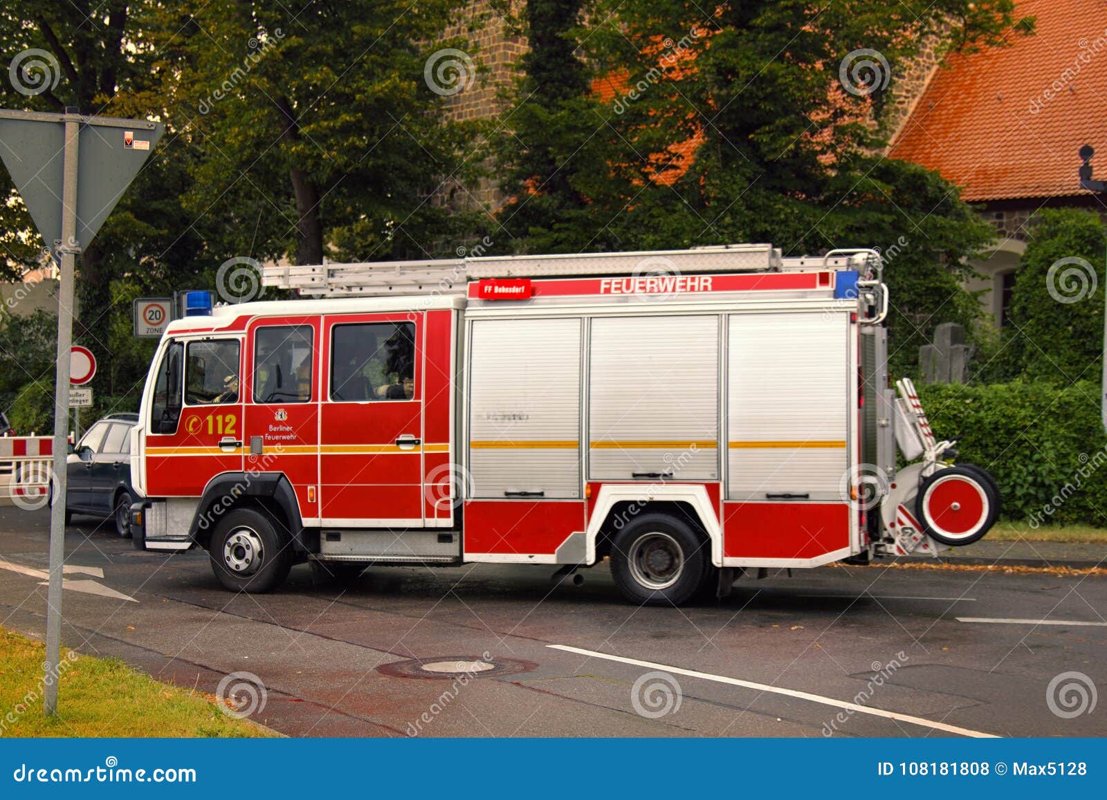 German Firefighters Special Red-white Colour Editorial Stock Photo ...