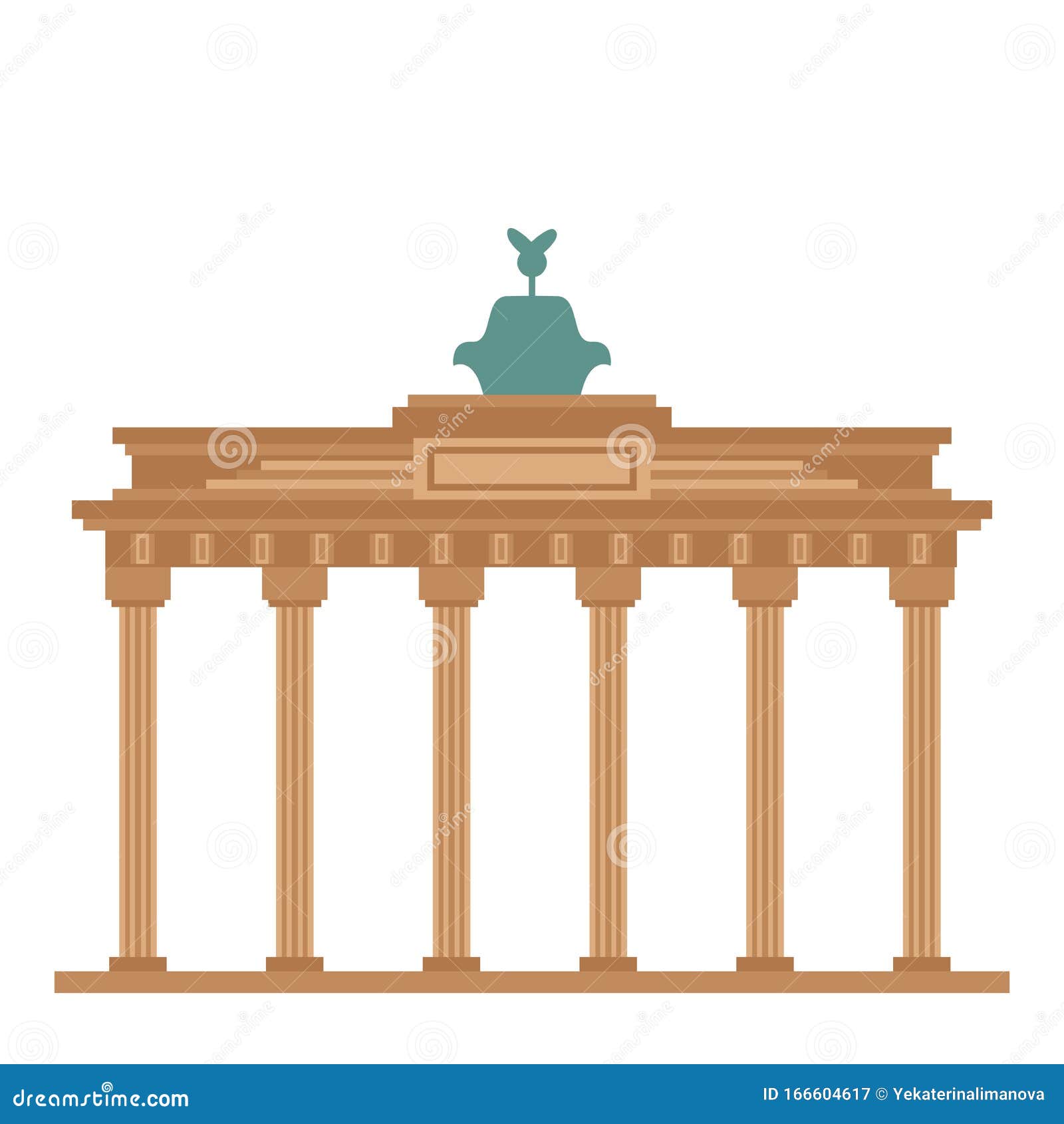 Germany Gate, Cartoon Vector Illustration Icon Stock Vector ...