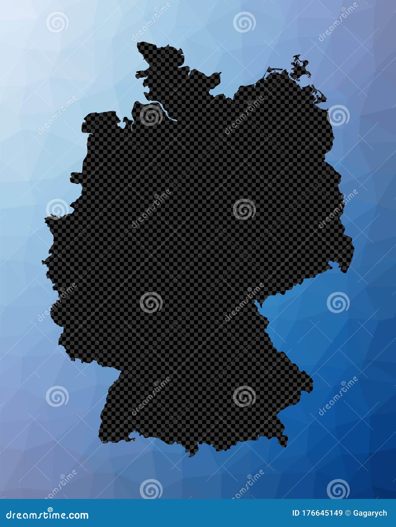 Germany geometric map. stock vector. Illustration of line - 176645149