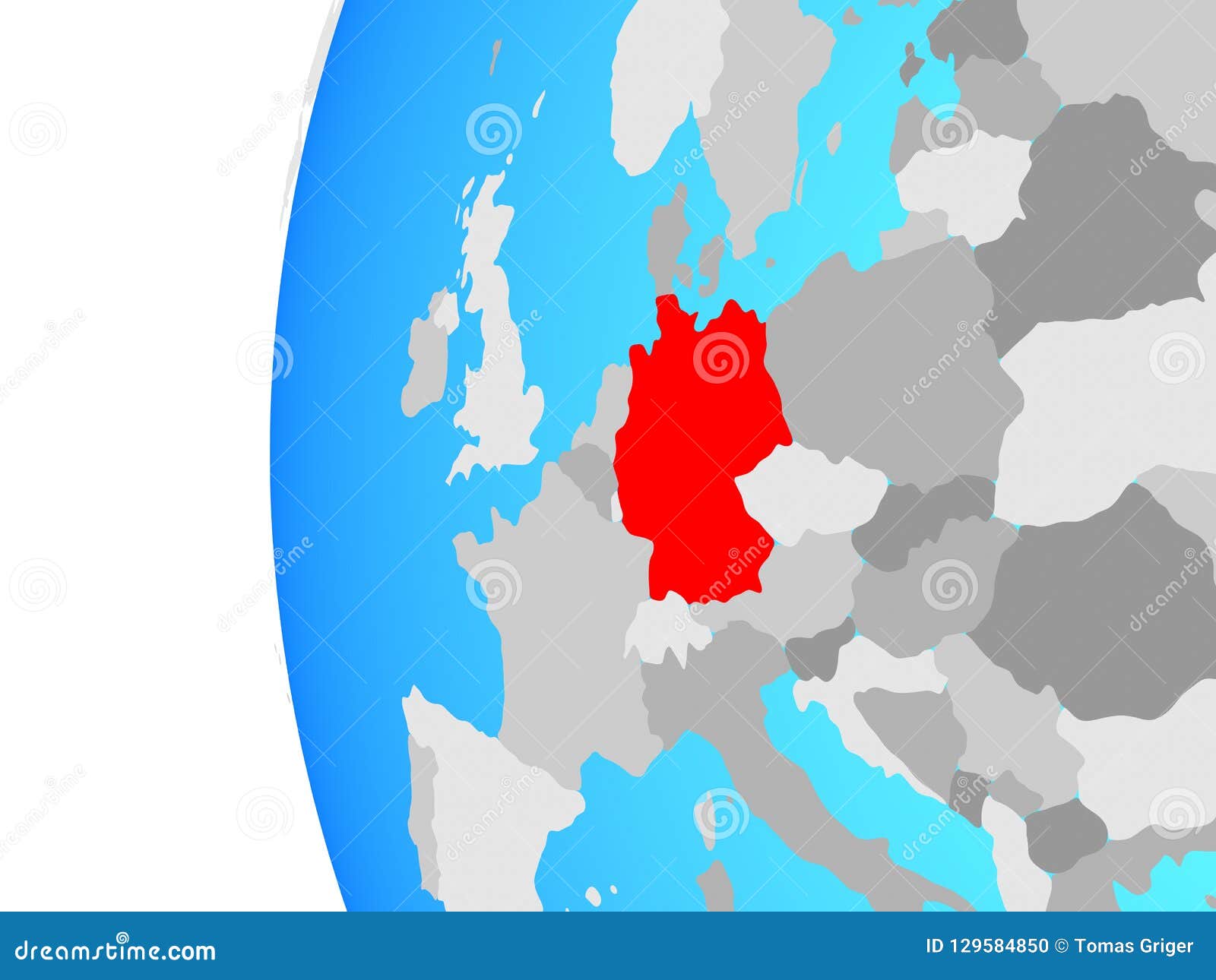 Germany on globe stock illustration. Illustration of globe - 129584850