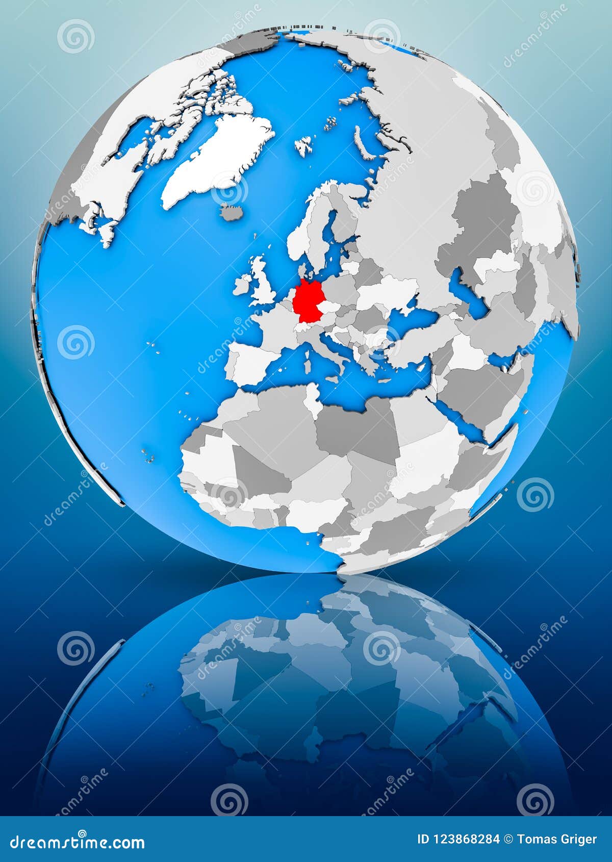 Germany on political globe stock photo. Image of political - 123868284